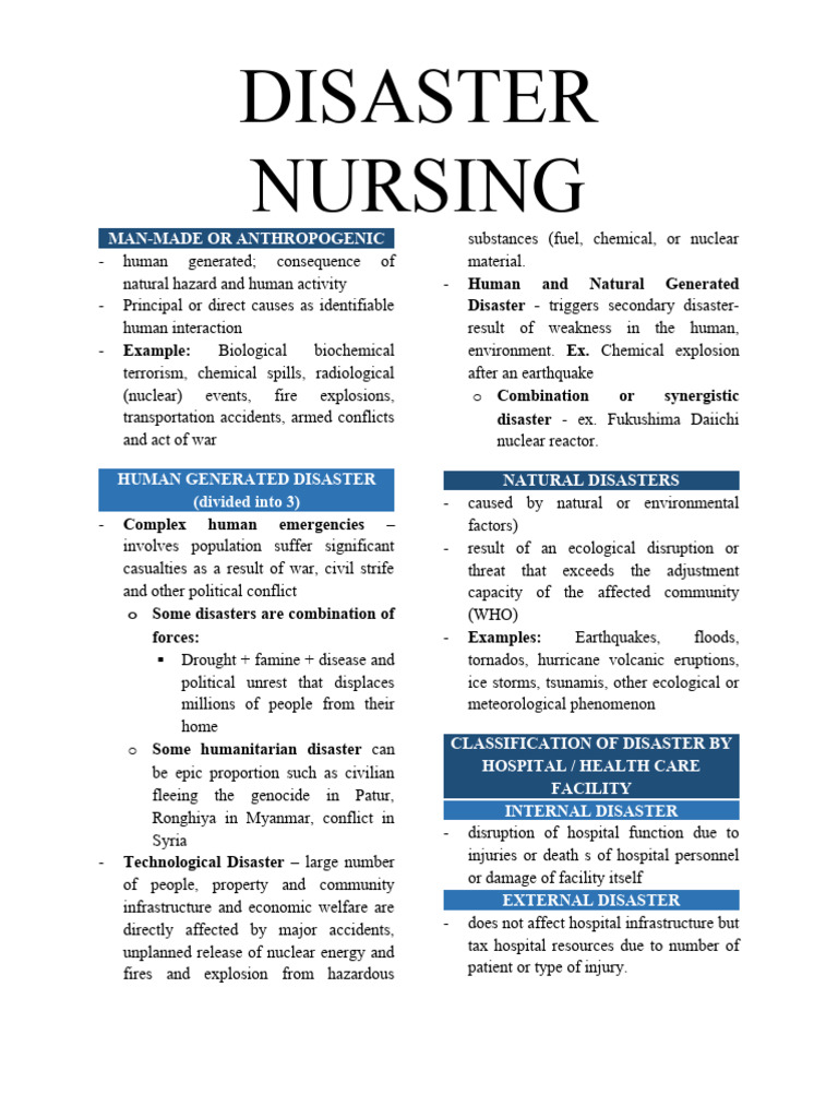 Disaster Nursing | PDF | Natural Disasters | Disaster Risk Reduction