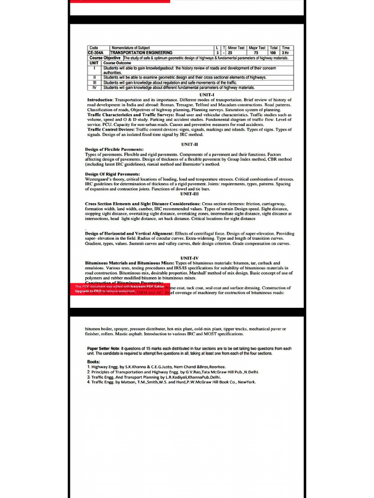 last yr transportation question papers | PDF | Road | Road Surface