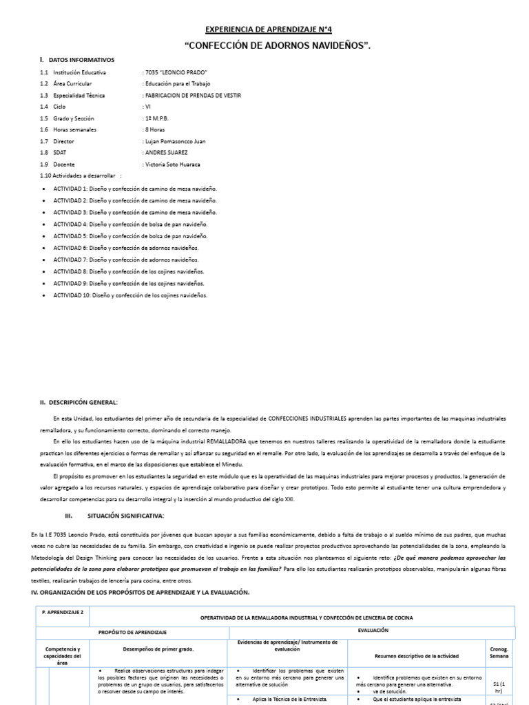 Experiencia de Aprendizaje N°4 Vestido | Descargar gratis PDF ... Experiencia de Aprendizaje N°4 Vestido | Descargar gratis PDF ...