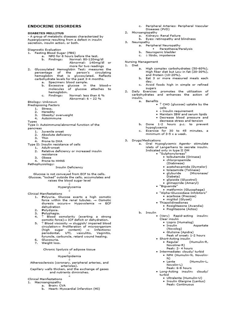 Understanding Diabetes and Endocrine Disorders | PDF | Medical ...