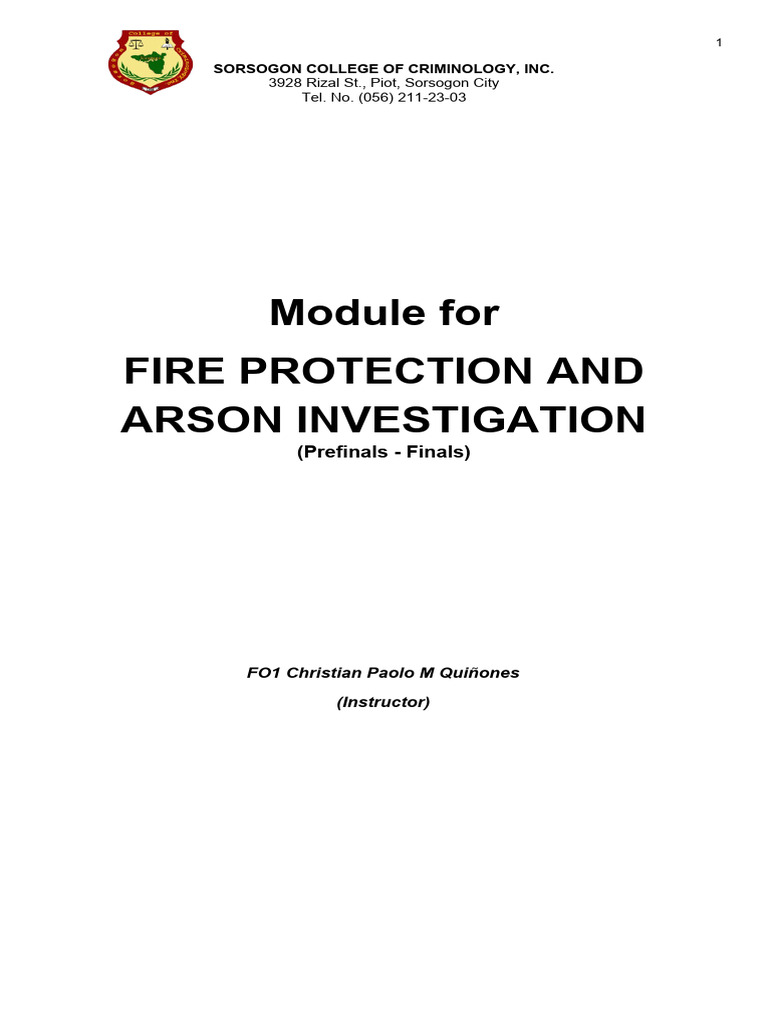 Modules Pre Finals Finals Arson | PDF | Fires | Combustion