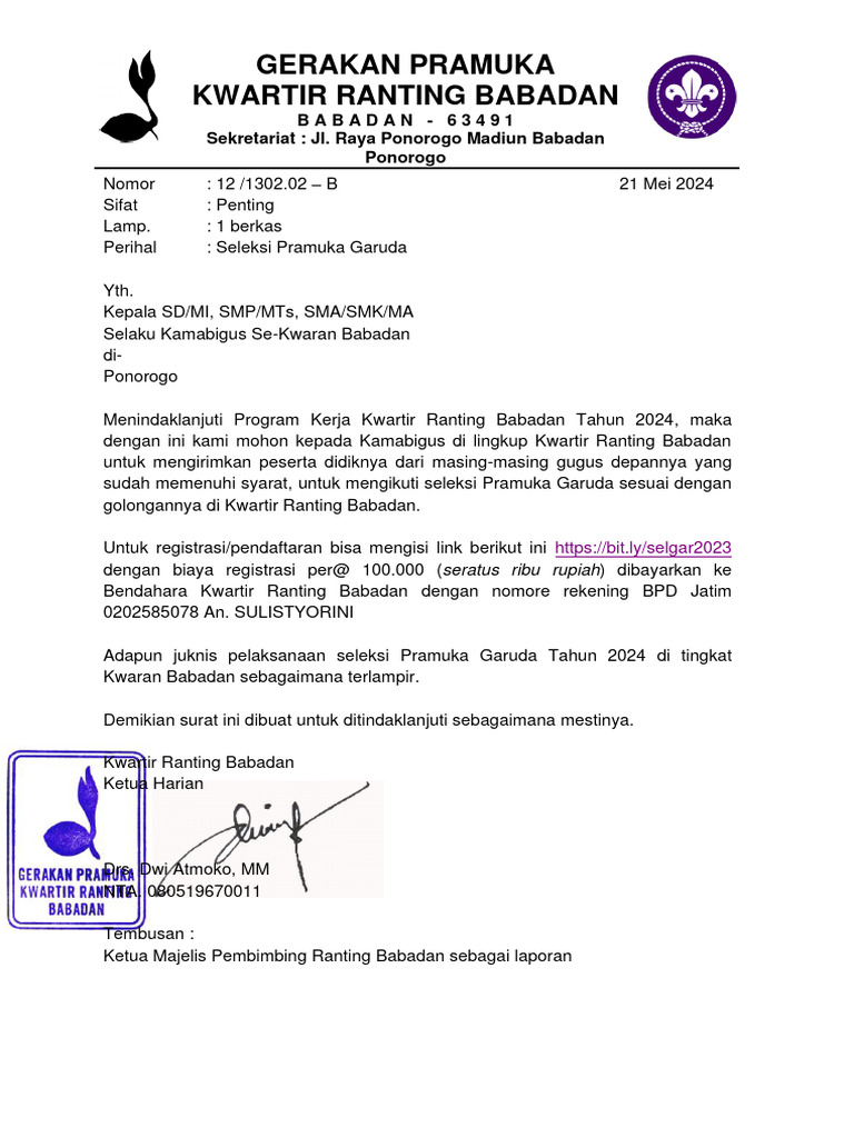 NO 12 EDARAN SELEKSI PRAMUKA GARUDA 2024 | PDF NO 12 EDARAN SELEKSI PRAMUKA GARUDA 2024 | PDF