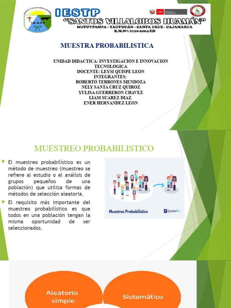 muestreo probabilistico | PDF | Muestreo (Estadísticas) | Probabilidad
