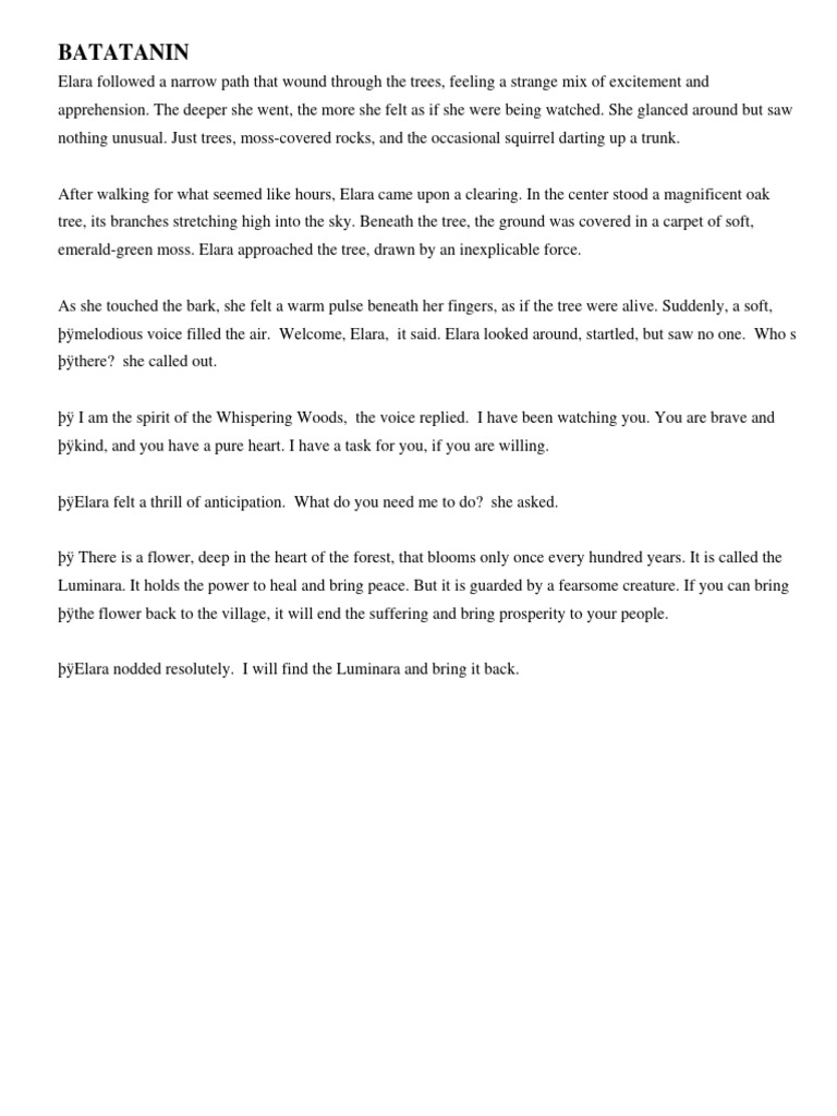 Elara's Quest for the Luminara Flower | PDF | Poetry