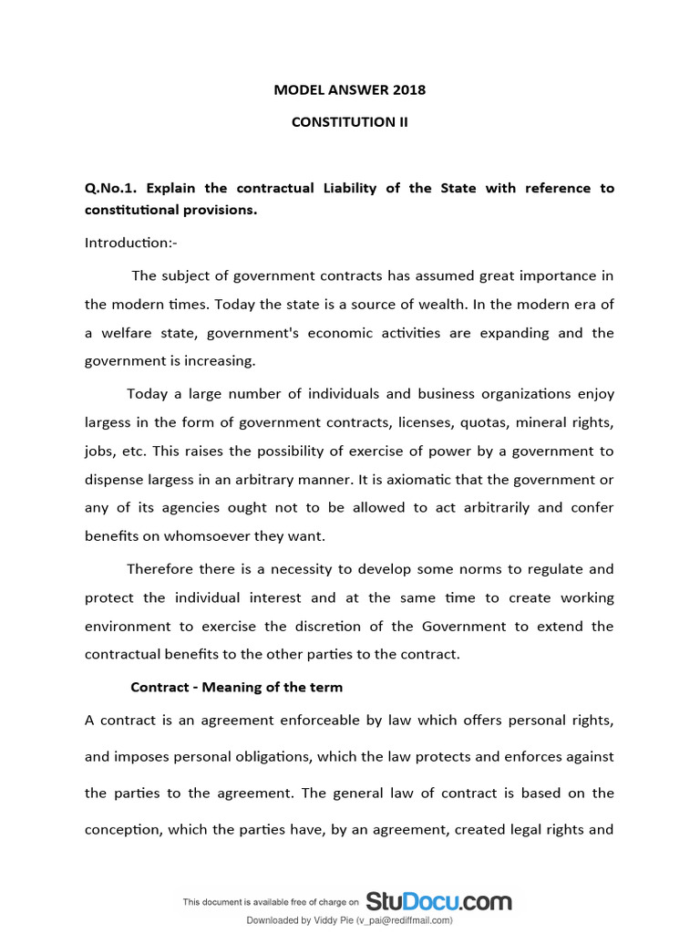 Constitution - 2 Notes | PDF | Justice | Crime & Violence