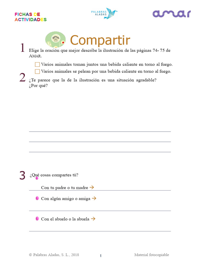 Amar Ficha 33 Compartir | PDF | Amor