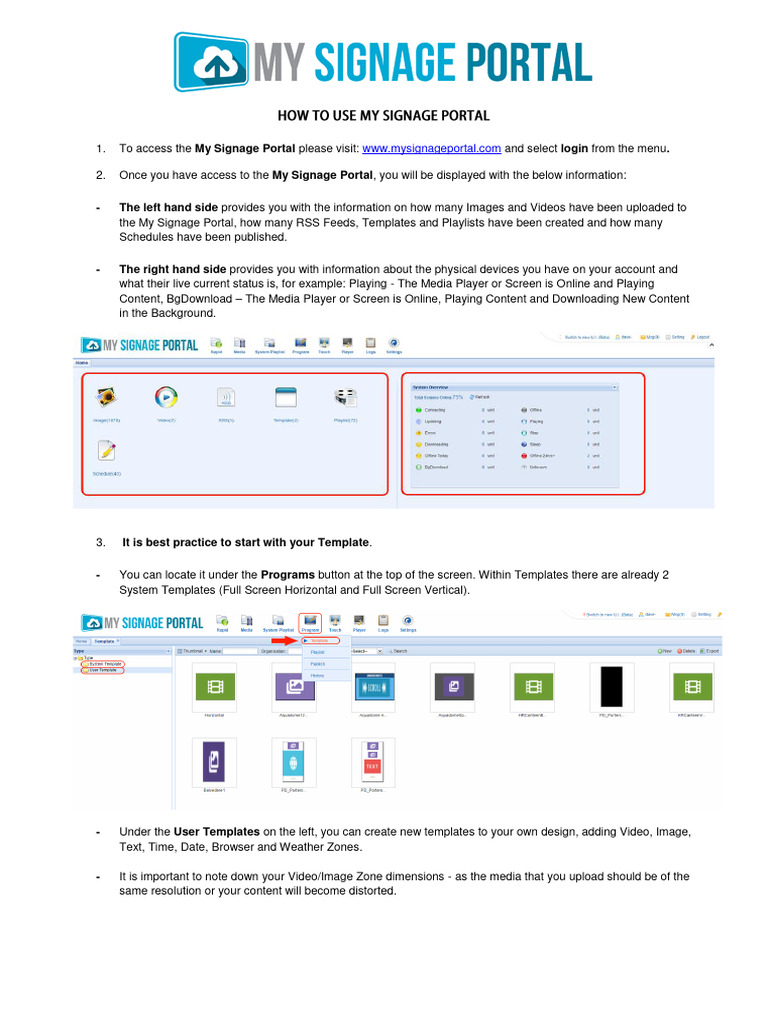 My Signage Portal | PDF | Video | Wi Fi