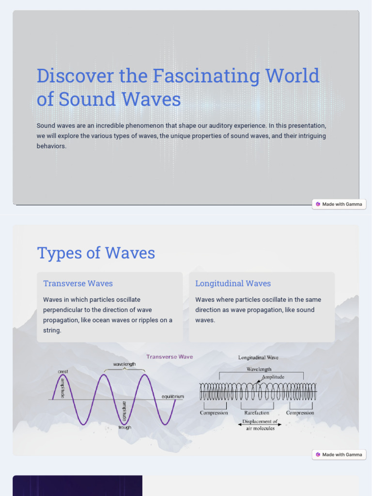 Discover The Fascinating World of Sound Waves | PDF | Sound | Waves