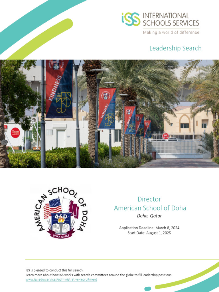 ISS - ASDoha Director Position Announcement 2023 | PDF | Leadership ...