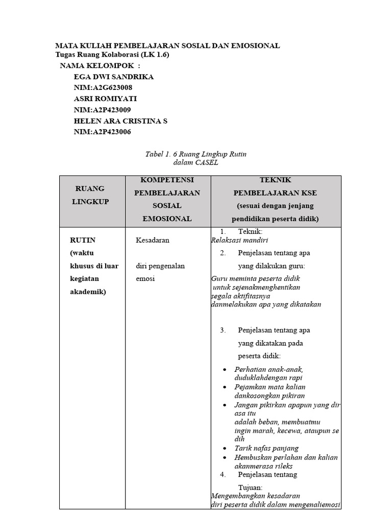 Tabel 1 RK - Rev (1) - 084301 | PDF