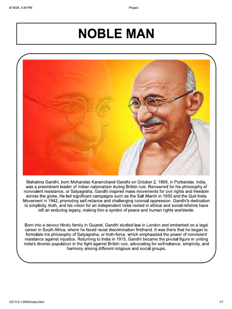 Gandhi Ji Project | PDF