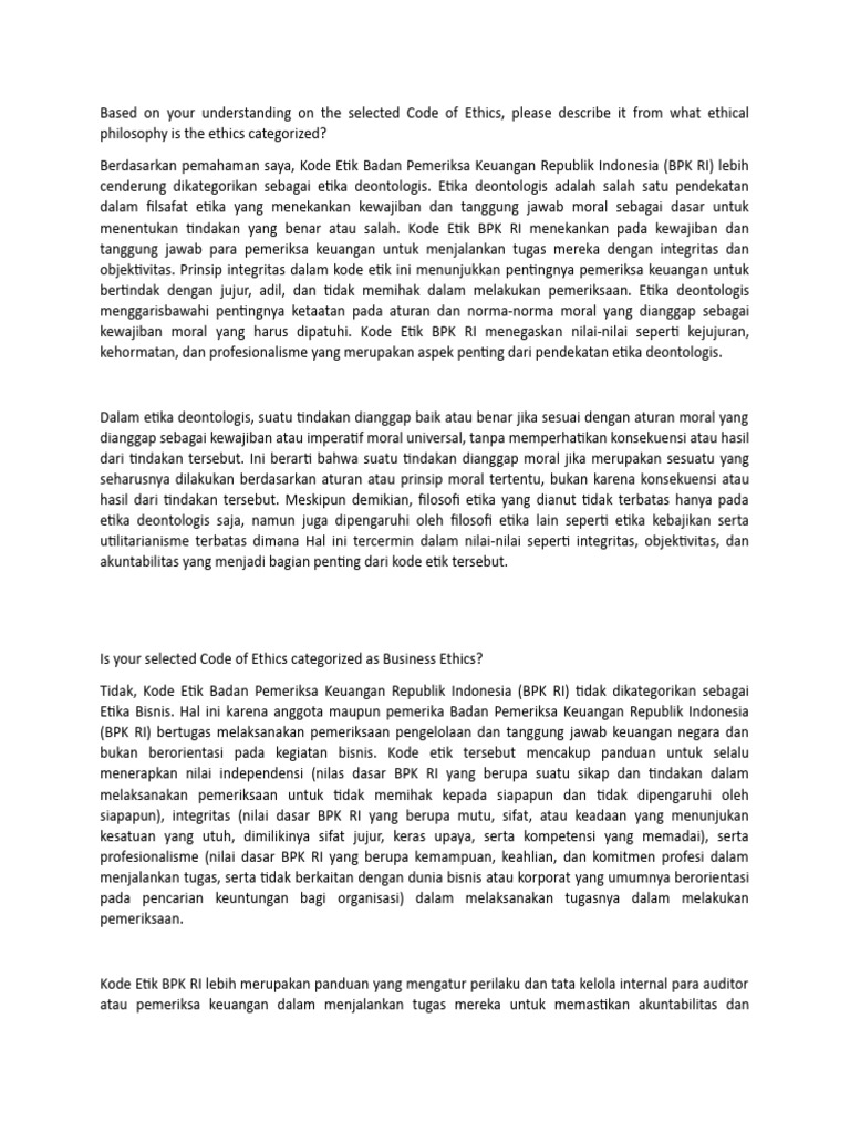 Catatan UAS Etika Bisnis | PDF