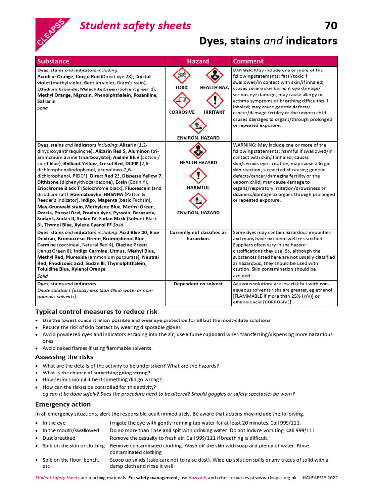 sss070 Dyes and Indicators | PDF | Staining | Dye