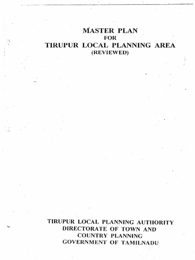 Tirupur Master Plan | PDF | Zoning | Land Use