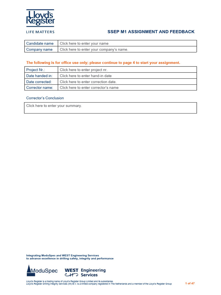SSEP M1 Assignment | PDF