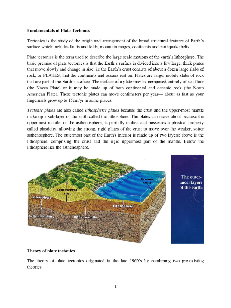 04 Fundamentals of Plate Tectonics (Note) | Download Free PDF | Plate ...