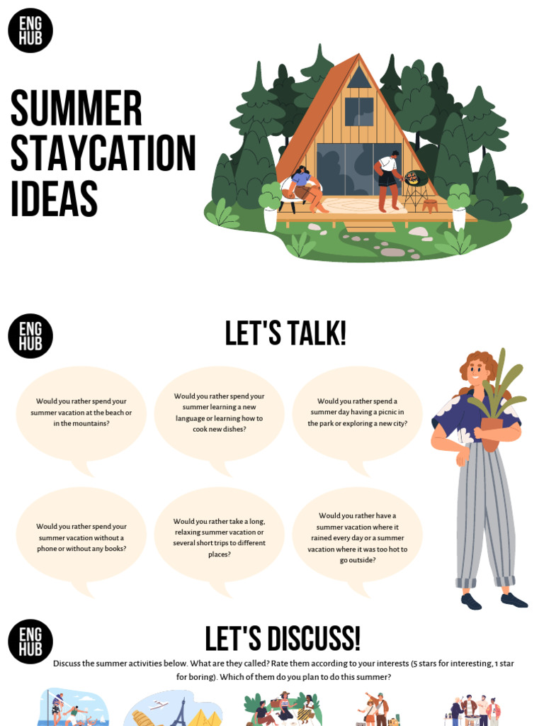 Summer Staycation Activity Ideas | PDF | Vacation