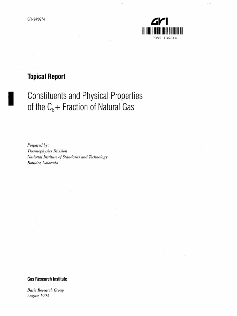 Constituents and Physical Properties of The C6+ | PDF | Hydrocarbons