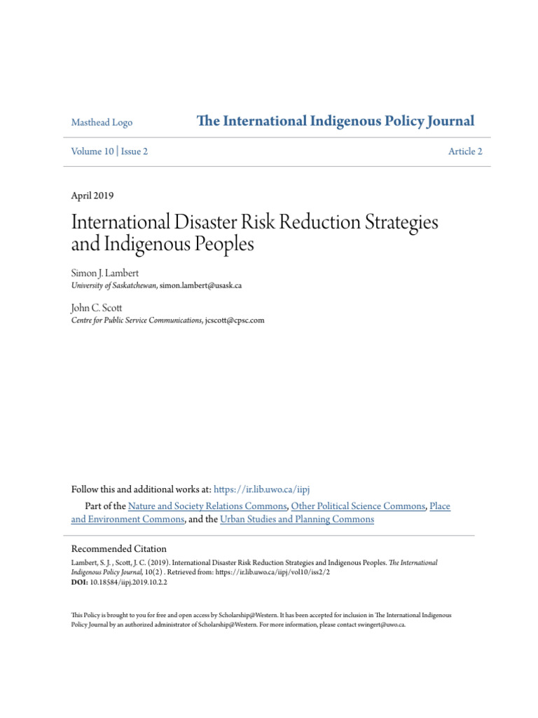 5cd6e23ca5361international Disaster Risk Reduction Strategies | PDF ...