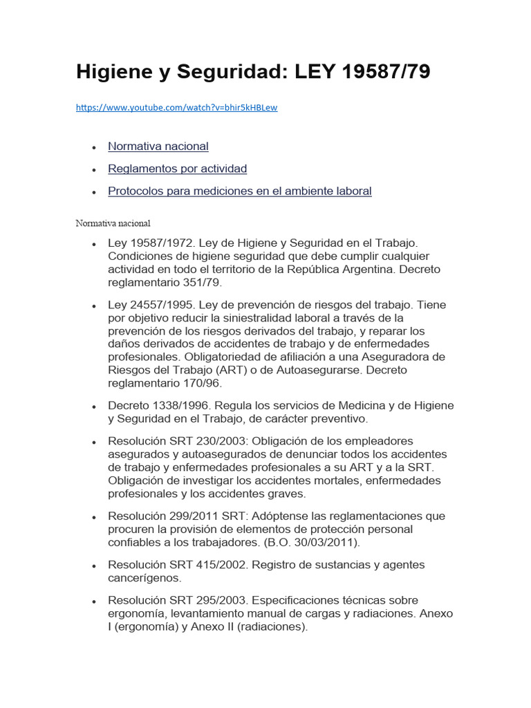 Higiene y Seguridad | PDF | La seguridad