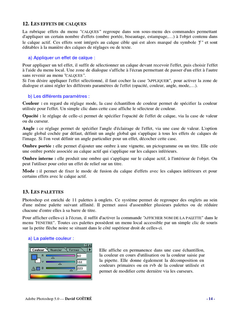 A) Appliquer Un Effet de Calque:: Es Effets de Calques | PDF | Logiciel