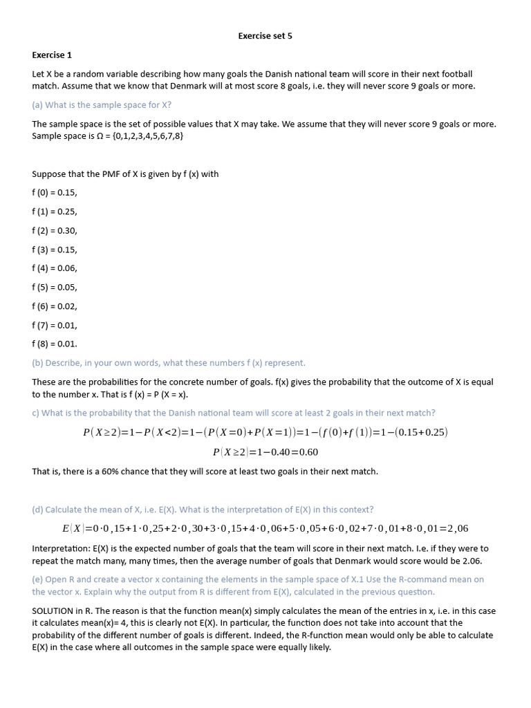 Exercise 5 | PDF | Random Variable | Measure Theory