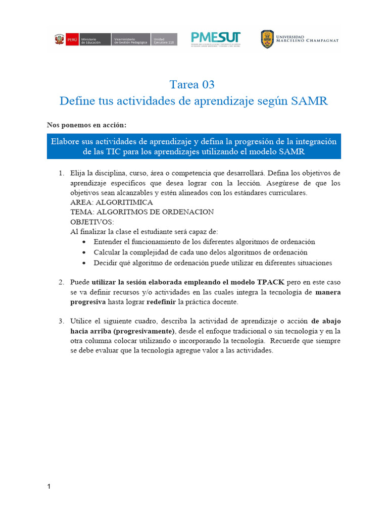 Tarea 03 | PDF | Algoritmos | Tecnología de información y comunicaciones