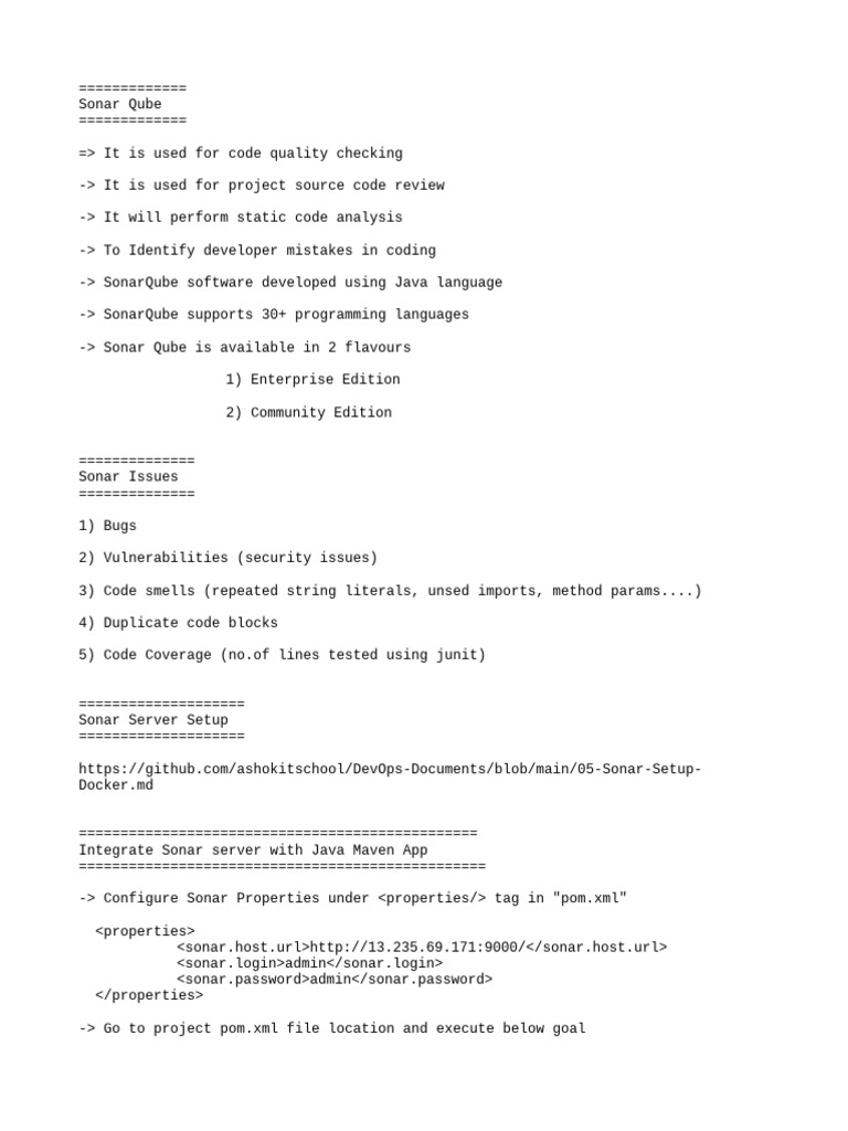 Sonar Qube | PDF | Software | Systems Architecture