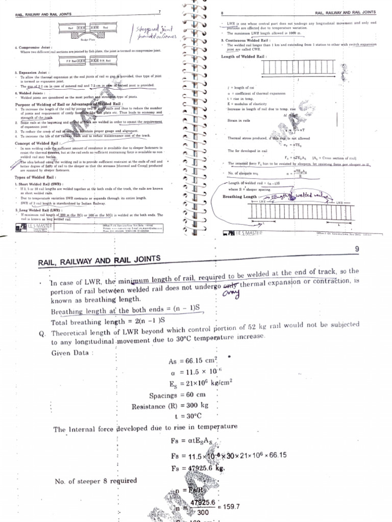 Railway Engineering Notes by Farukh Sir | PDF