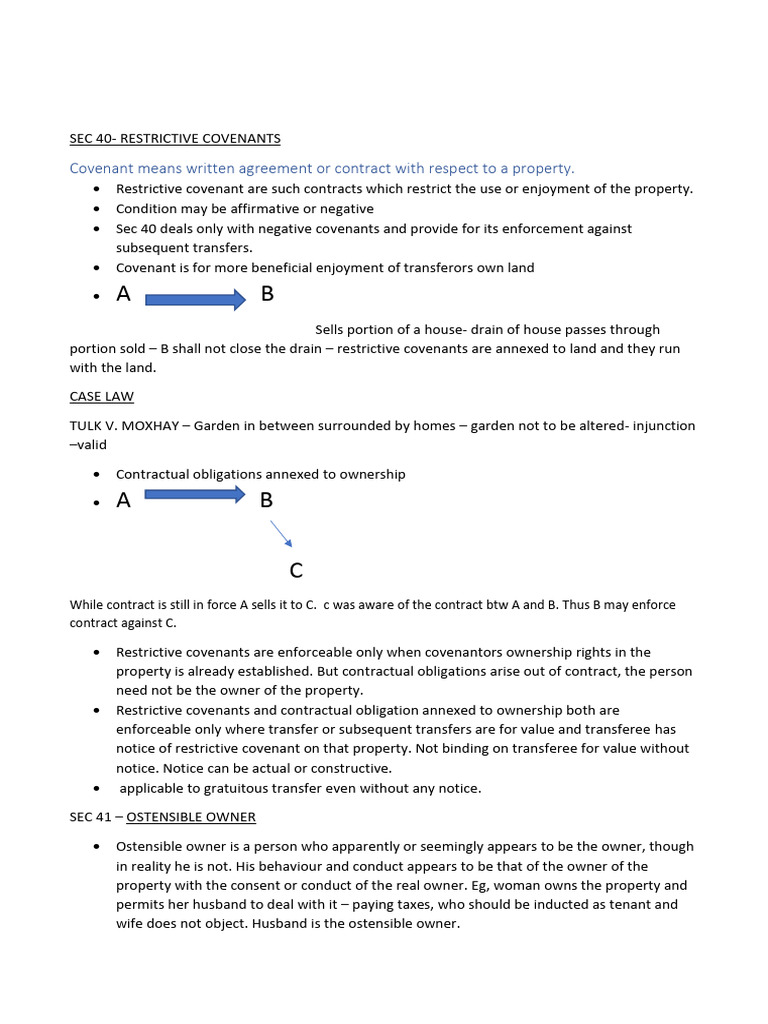 Transfer of Property Act | PDF | Covenant (Law) | Estoppel
