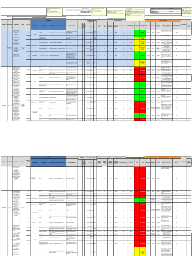 Ejemplo de Matriz de Riesgos | Descargar gratis PDF | ruido | Enfermedades y trastornos