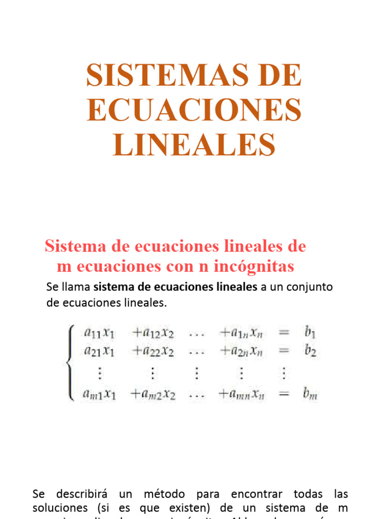 Sistemas de Ecuaciones Lineales 1 | PDF | Métodos y materiales de enseñanza