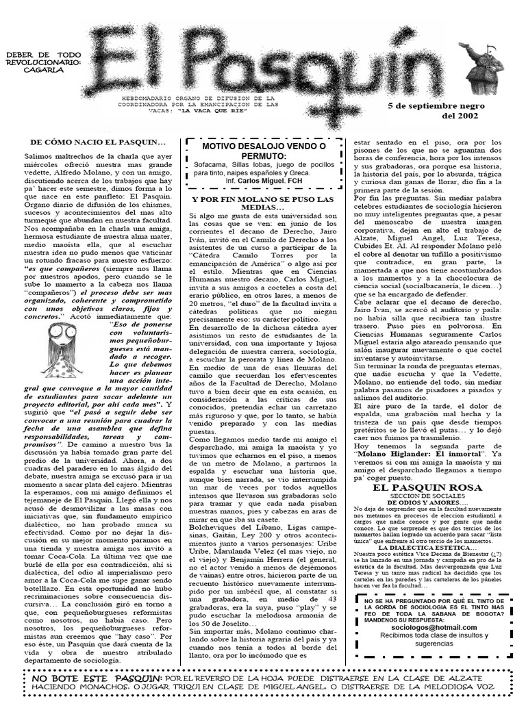 El Pasquín 1 | PDF | Educación en artes liberales