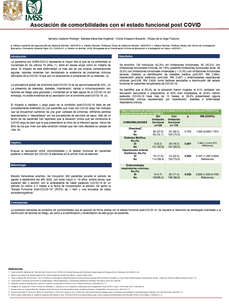 Poster Encuentro Posgrado | PDF | Medicina | Estadísticas medicas