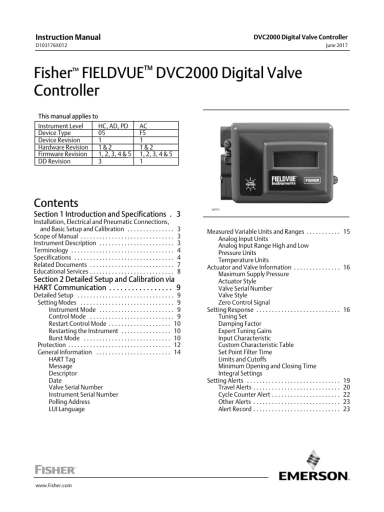 Instruction Manual Fieldvue dvc2000 Digital Valve Controller Fisher en 135208 | PDF ...