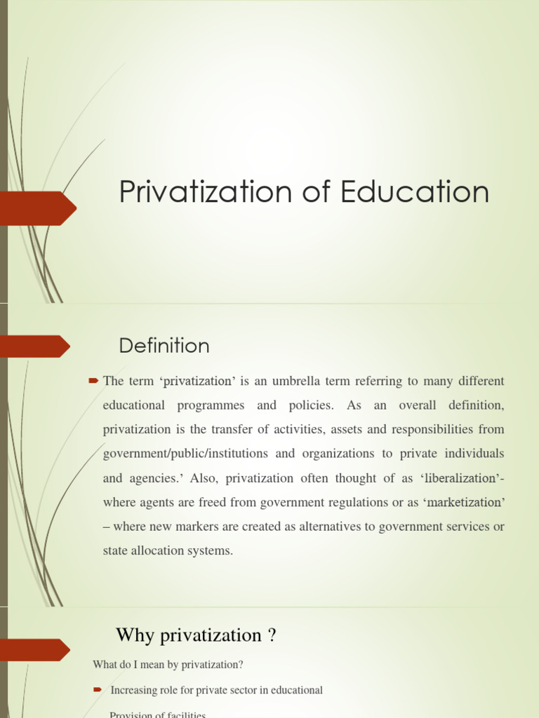 Understanding Education Privatization | PDF | Privatization | Private ...