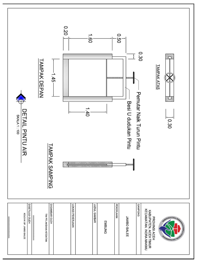 Detail Pintu Air 1 | PDF