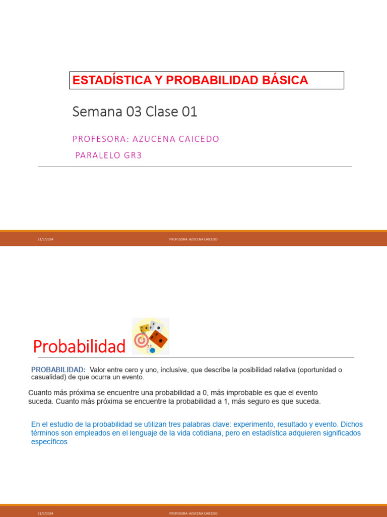 Probabilidades 1 | Descargar gratis PDF | Probabilidad | Experimentar