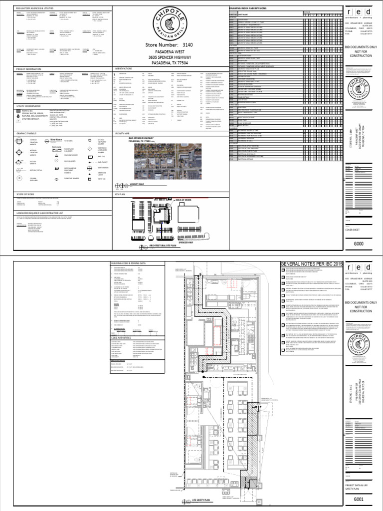 Chipotle 3140 Pasadena Drawing | PDF | Building Technology | Building ...