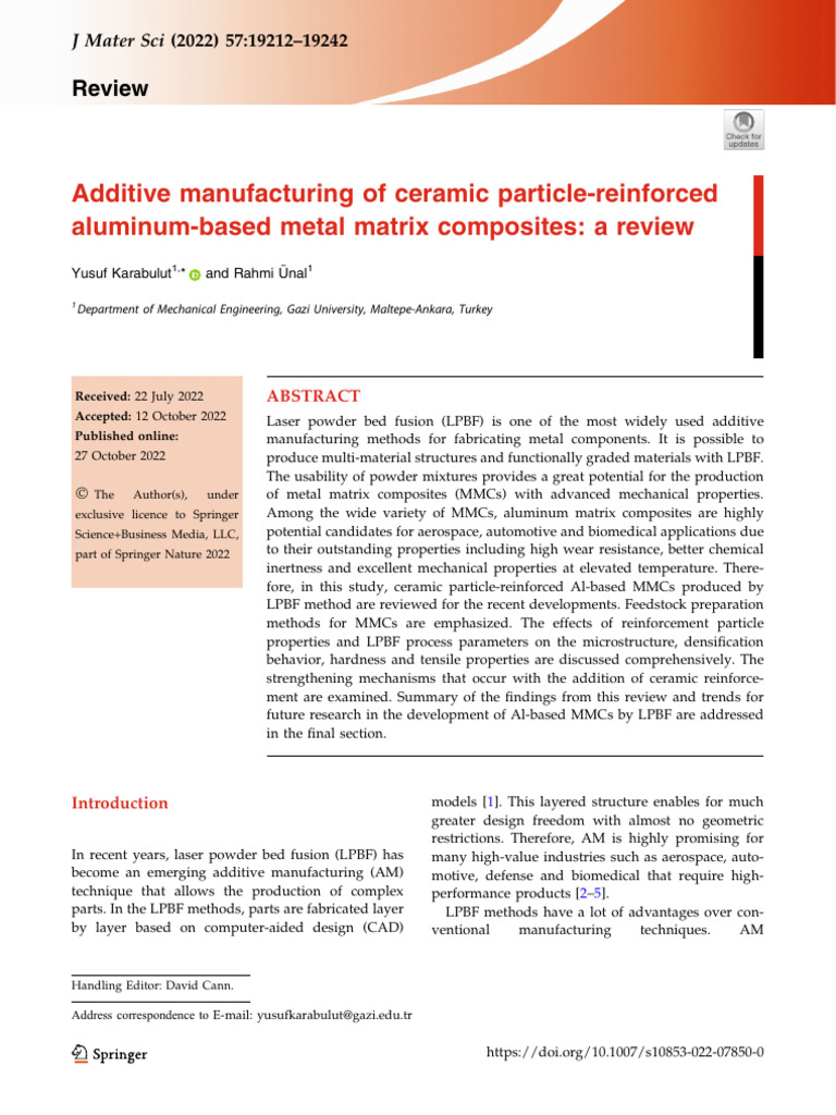 Ceramic in Aluminum Metal Matrix Composite | PDF | Sintering ...