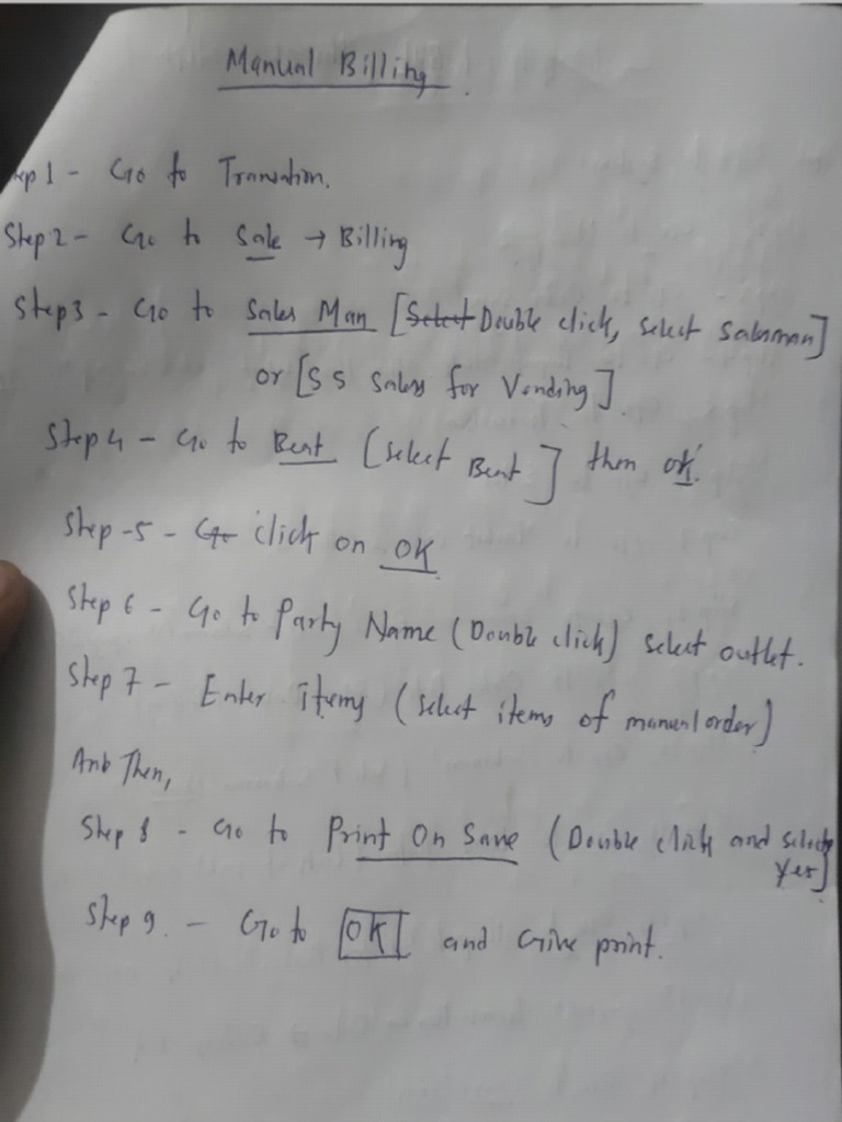 Manual Billing | PDF