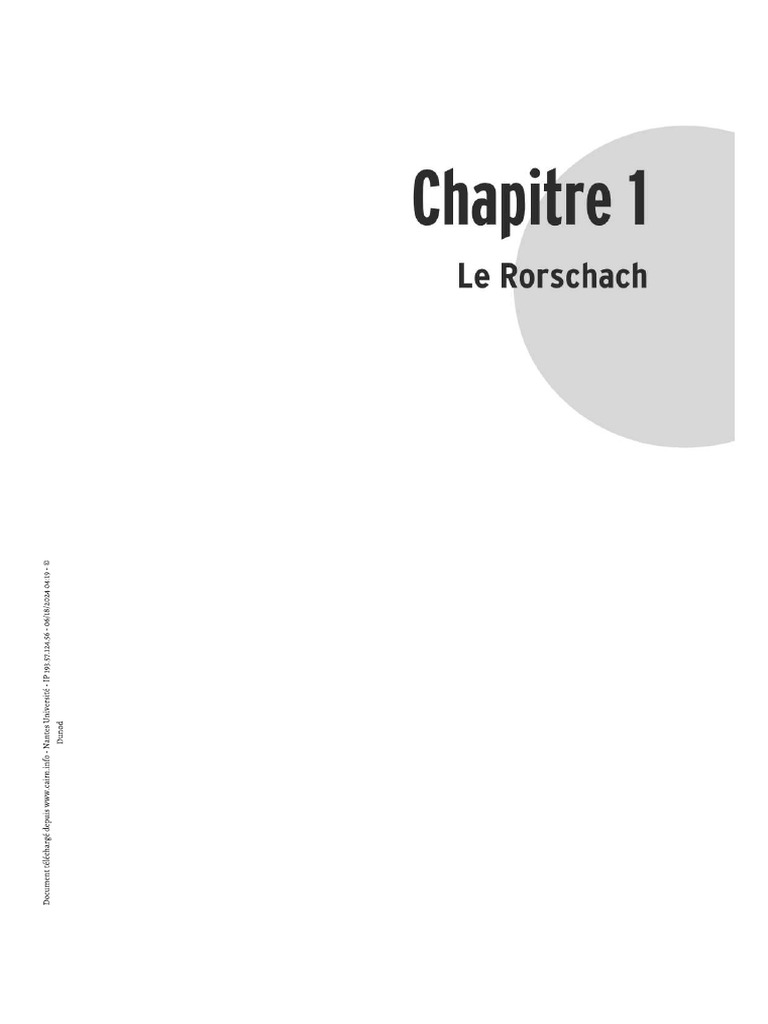 1 Le Rorschach | PDF