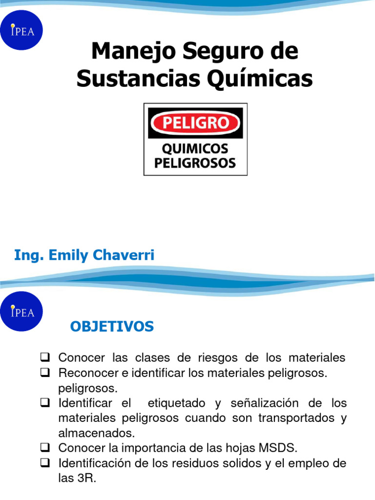 Presentación 2-Manejo de Sustancias Químicas | PDF | Mercancías peligrosas | Toxicidad
