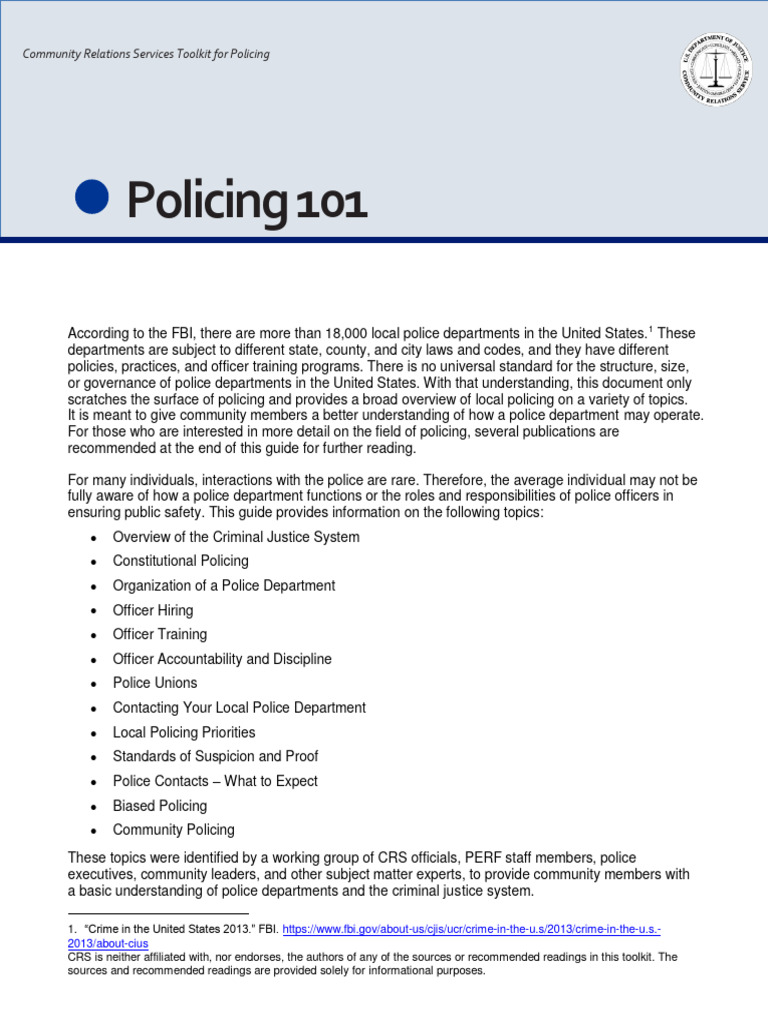 Policing 101 Content | Download Free PDF | Police | Probable Cause