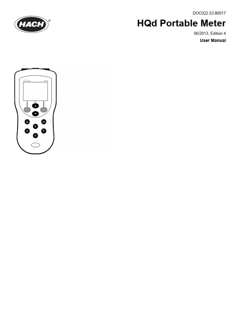 HACH HQ 40 D Manual | PDF | Usb | Calibration