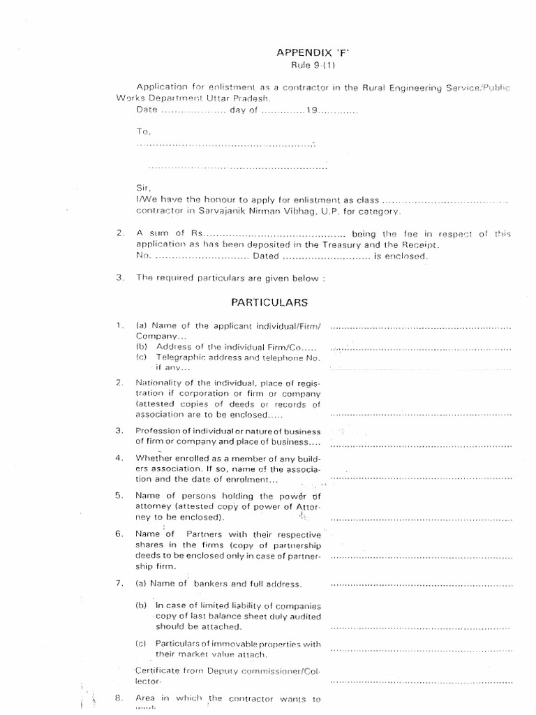 Contractor Registration Form | PDF Contractor Registration Form | PDF