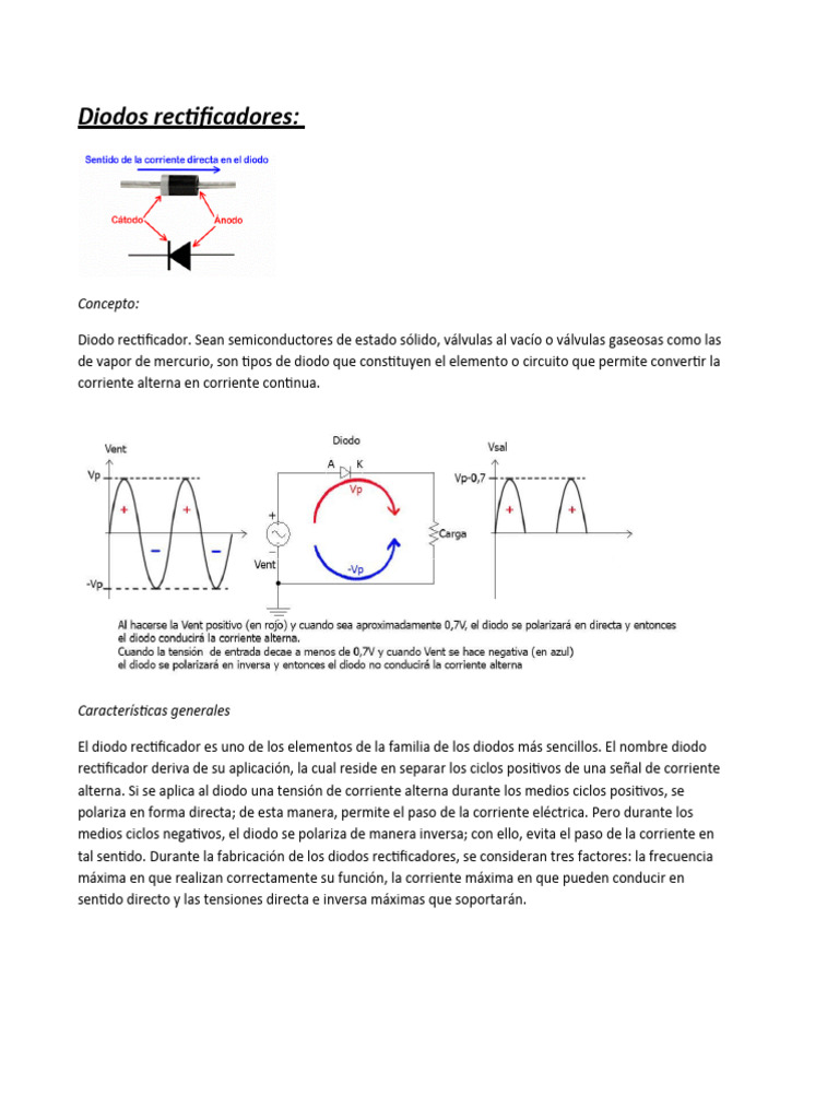 Diodos Rectificadores y Recortadores | PDF | Rectificador | Diodo