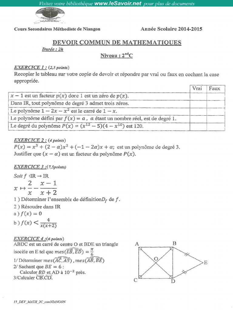 15 Dev Math 2c Csmniangon | PDF
