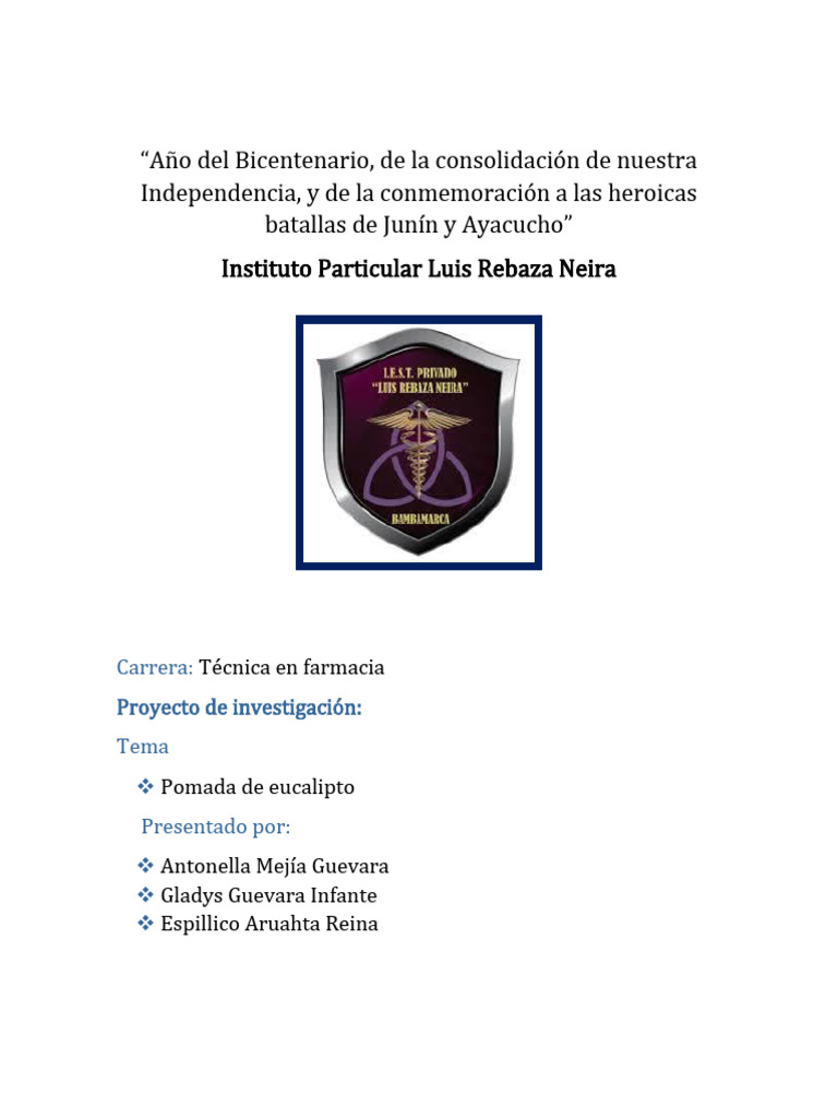 Proyecto Final Anto | PDF | Eucalipto