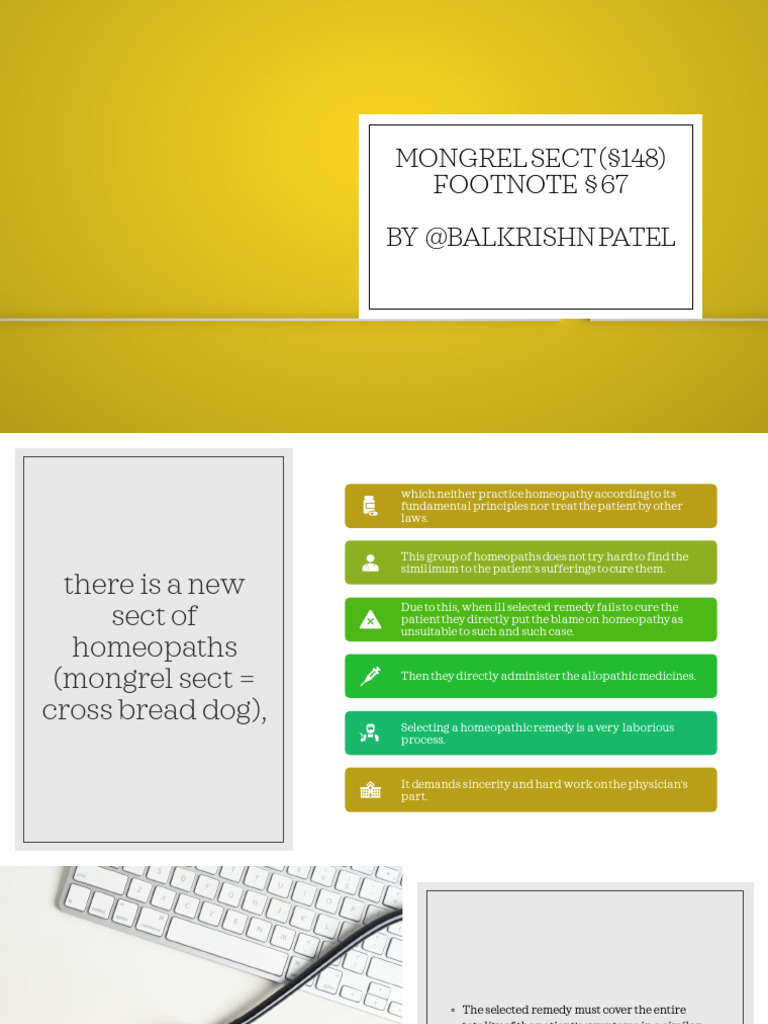 MONGREL SECT ( 148) Footnote To 67 | PDF | Homeopathy | Alternative Medicine